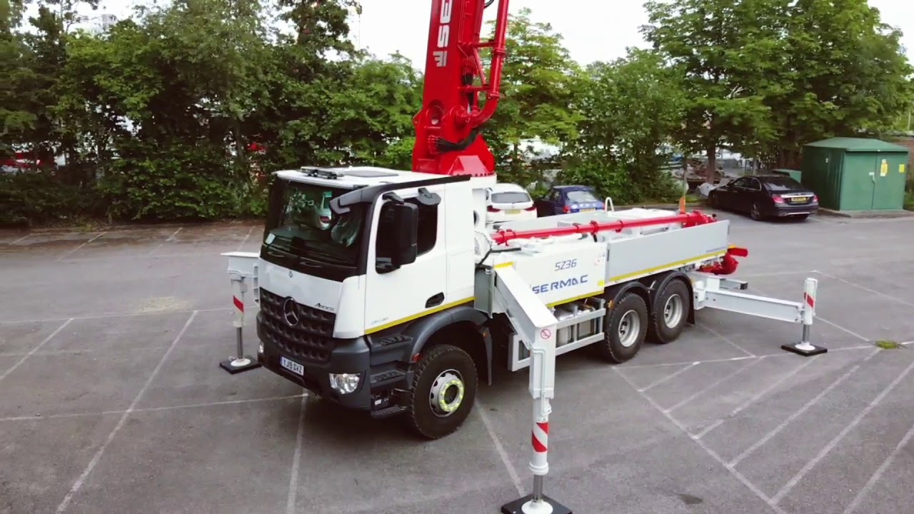 Sermac 5Z36 Truck Mounted Concrete Pump from Utranazz - YouTube
