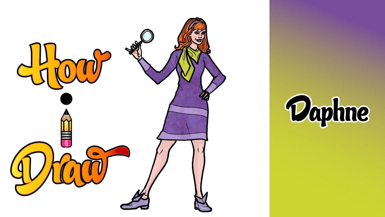 How I Draw DAPHNE from SCOOBY DOO - YouTube