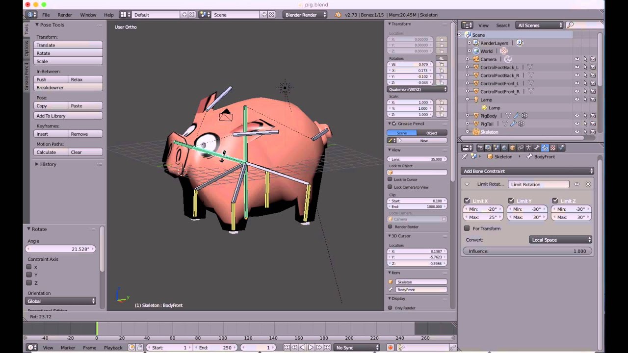 Pig Rig in Blender for Perfect Drill - YouTube