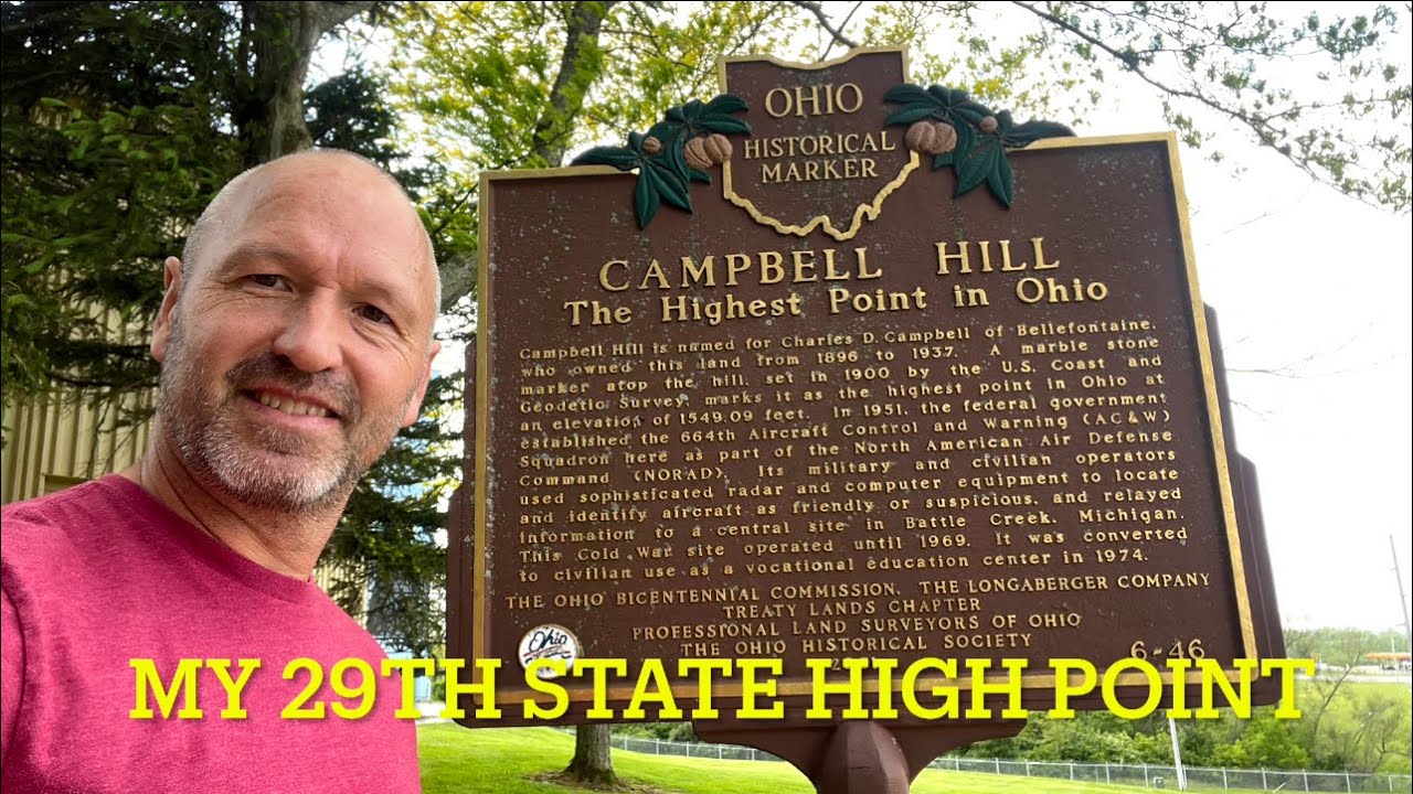 My 29th State High Point, Campbell Hill, Ohio State High Point! - YouTube