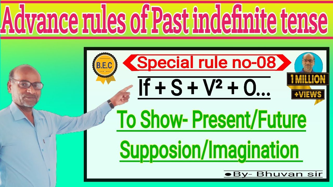 To show- present/future Supposion/im9 Past Indefinite tense spl rule no-08 #basicenglish #ssc # ...