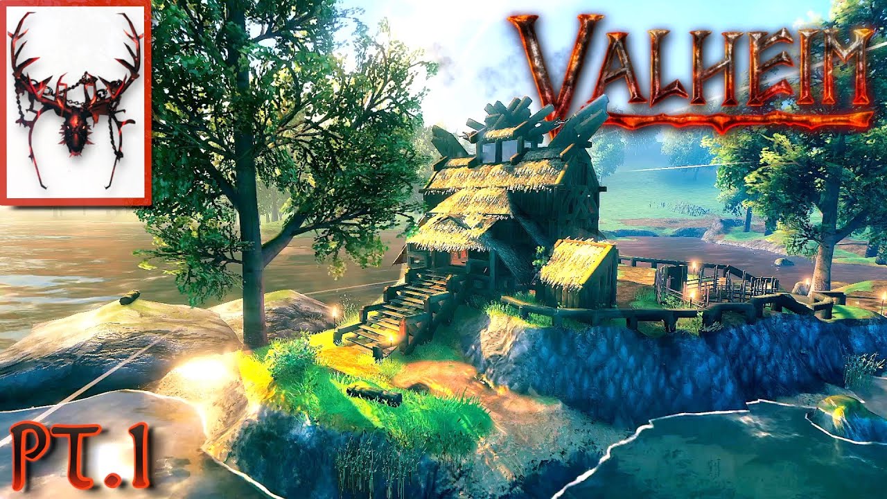 Valheim - First Boss and First Build on a New Server - YouTube