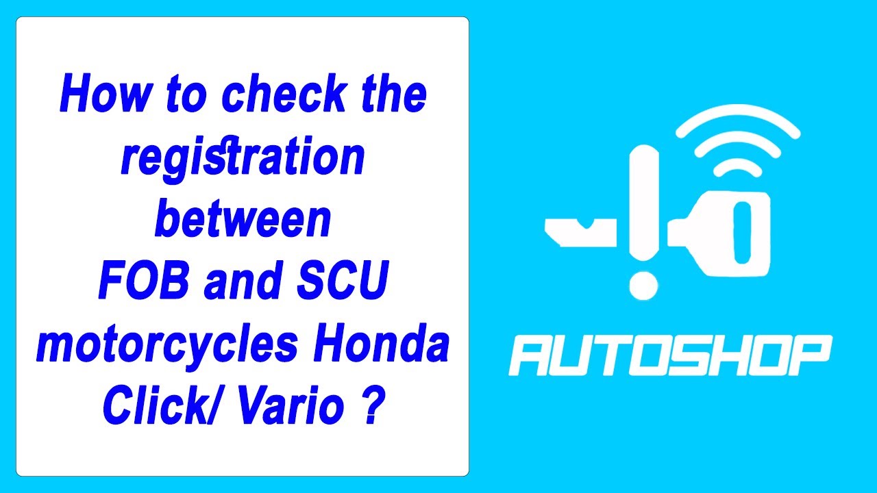 Video 145: How to check the registration between FOB and SCU ...