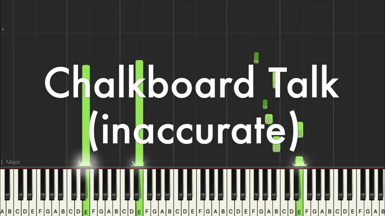Chalkboard Talk - Inaccurate Piano Tutorial (Komi Can't Communicate OST ...