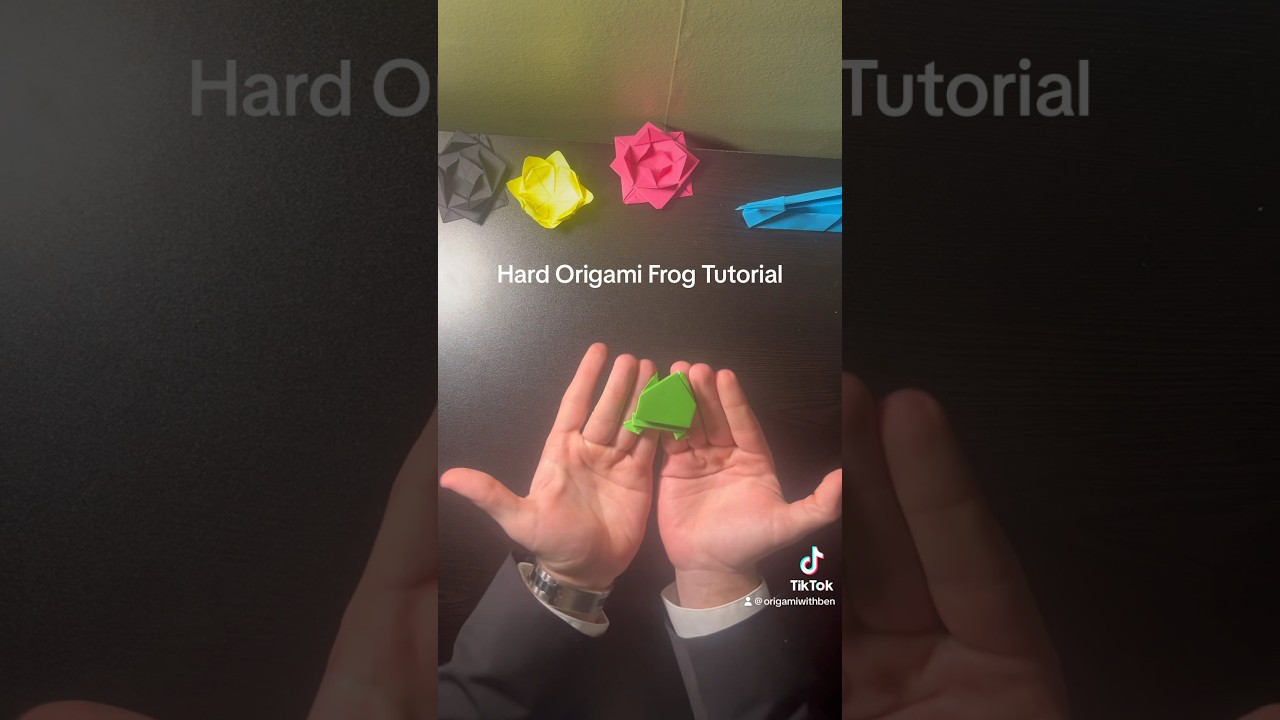 Hard Origami Frog Tutorial #origami #origamitutorial - YouTube