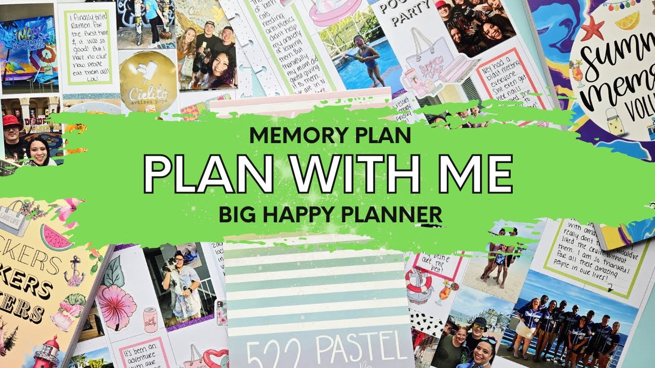 2024 MEMORY PLANNER PLAN WITH ME- BIG HAPPY PLANNER- Week 30 & 31 - YouTube