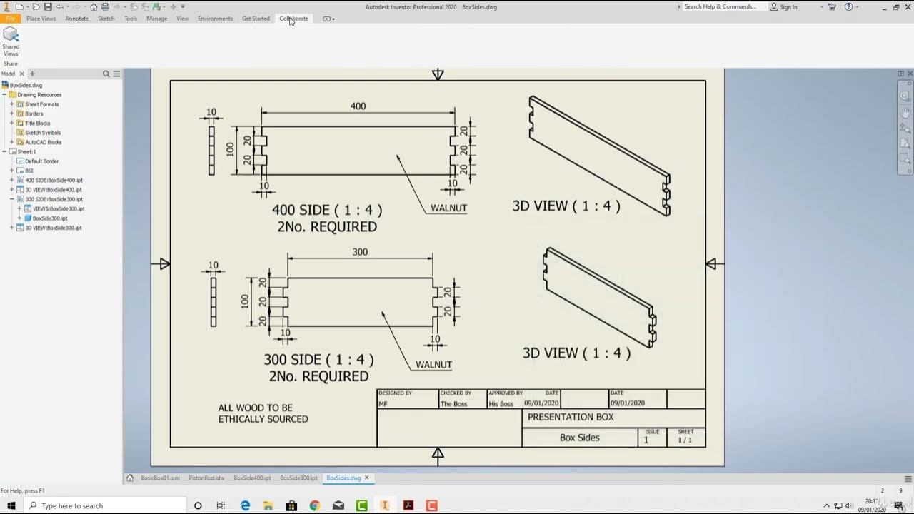 35 Drawings & Annotation 03 | AutoDesk Inventor Complete Learning Tutorials - YouTube