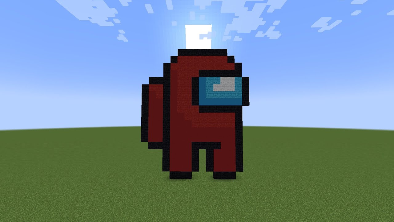 Among Us - Minecraft Pixel Art Tutorial - YouTube