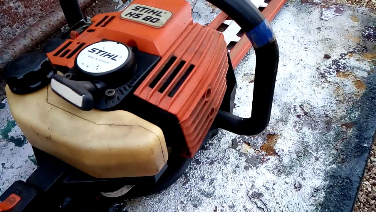 HS 80 STIHL HEDGE TRIMMER CUTTER - YouTube