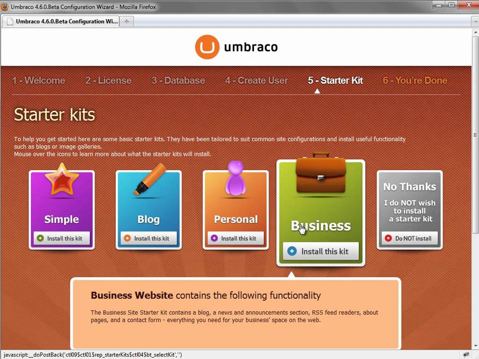 Installing Umbraco Youtube