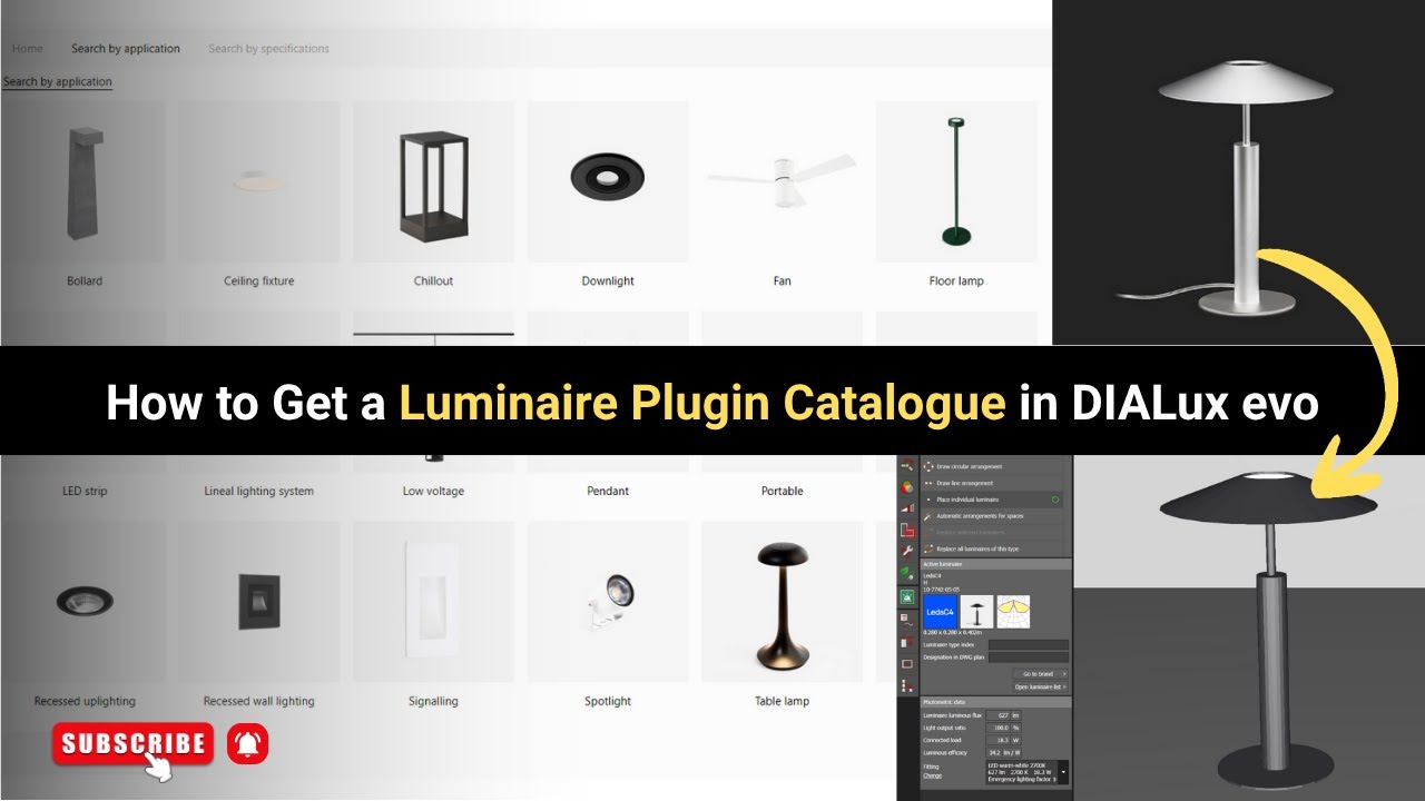 How to get Luminaire Plugin Catalogue in DIALux Evo - YouTube