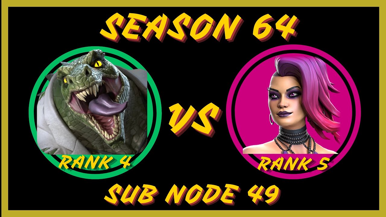 MCOC AW • Lizard rank 4 vs Nico Minoru rank 5 • Node 49 - YouTube
