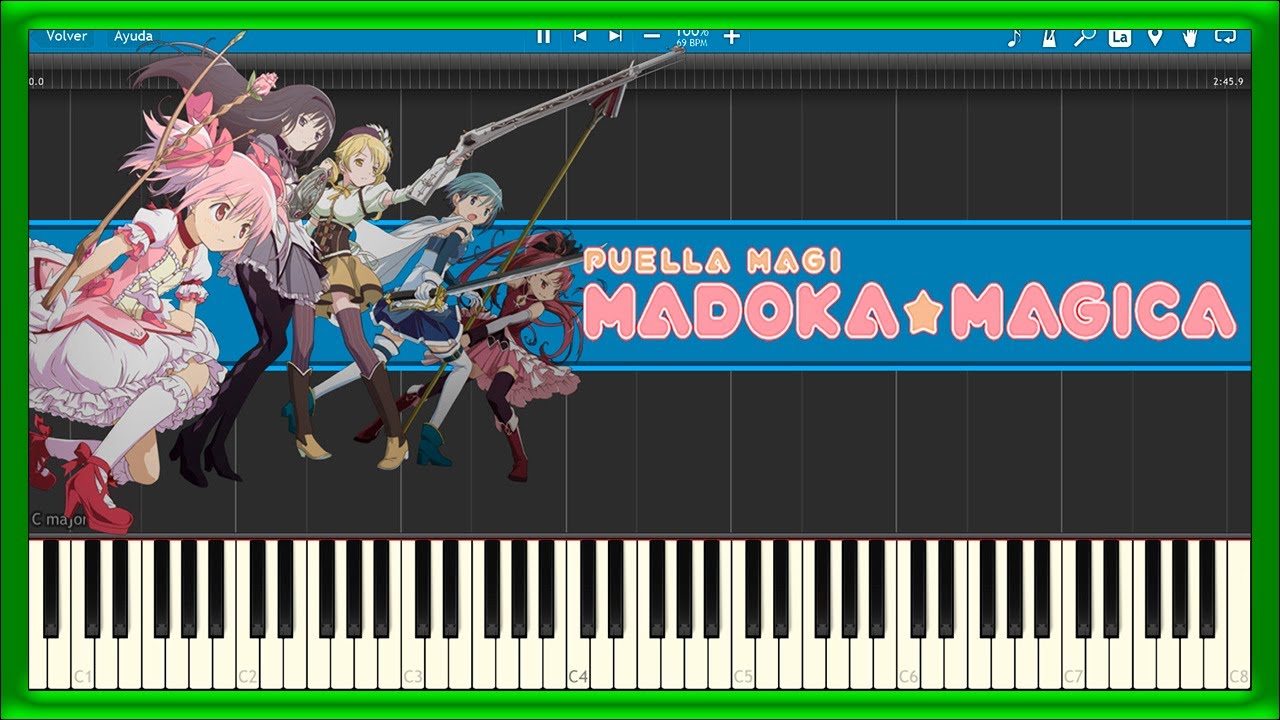 Puella Magi Madoka Magica 💜 Theme Song 🌈 (PIANO TUTORIAL) 🎹 #27 - YouTube