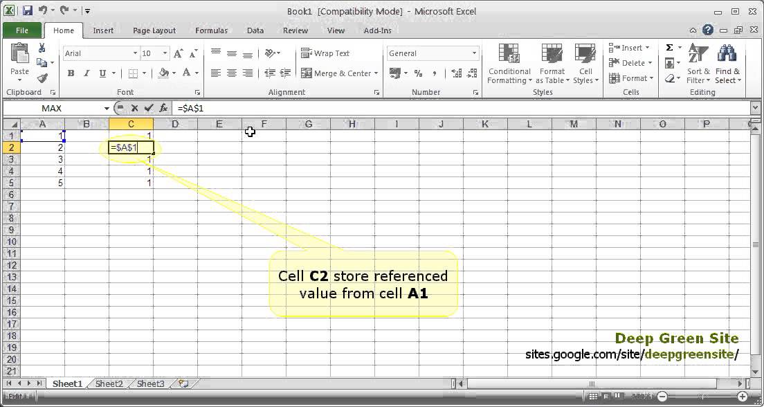 MS Excel 2010 How To Create Absolute Reference To Cell Content YouTube MS Excel 2010 How To Create Absolute Reference To Cell Content YouTube