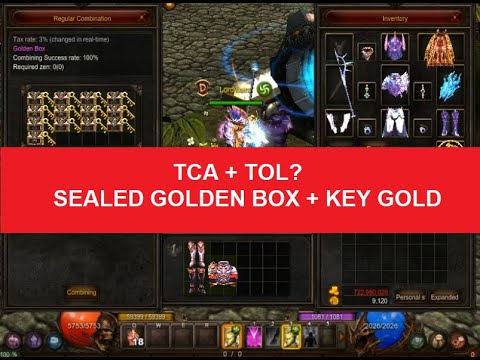 MU ONLINE - GMO - WEBZEN - Sealed Golden Box and Key Gold - TCA and TOL ...