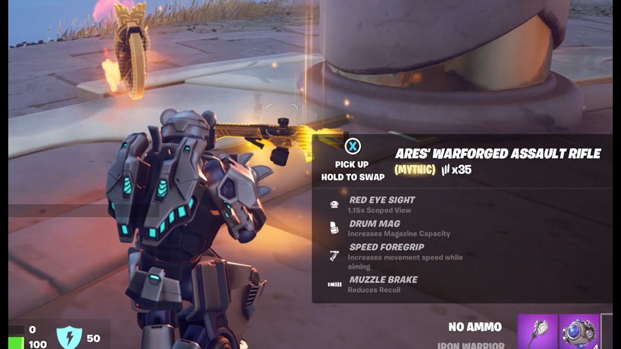 Fortnite - ARES' Warforged assault rifle - Chapter 5 Season 2 - YouTube