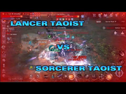 MIR4 GLOBAL - [Secret Peak] Lancer + Taoist VS Sorcerer + Taoist PvP#1 - YouTube