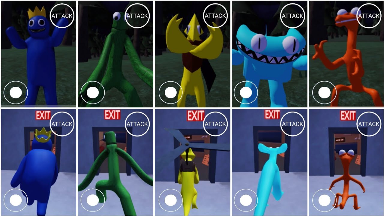 Rainbow Friends Chapter 2 Intro Scene Vs Ending Scene As Original All ...