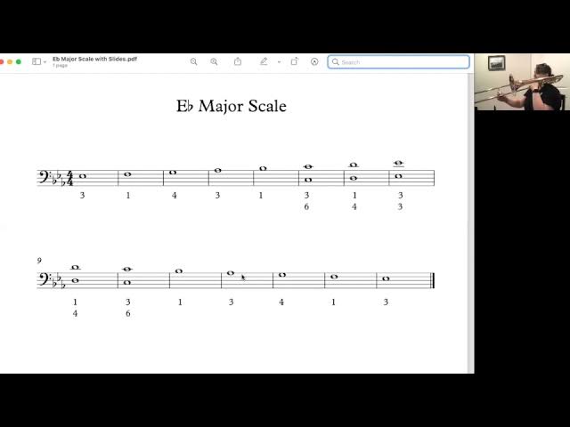 Slide Trombone Scales With Positions