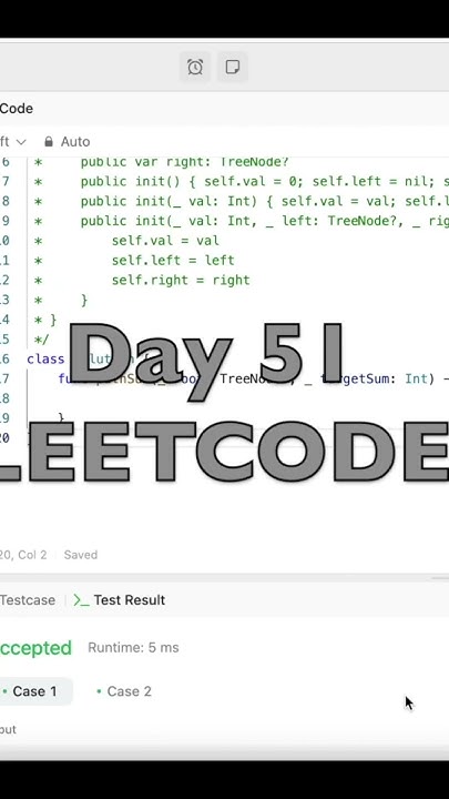 Day 51 Leetcode Problem 437 Swift Daily Challenge Swiftui Coding