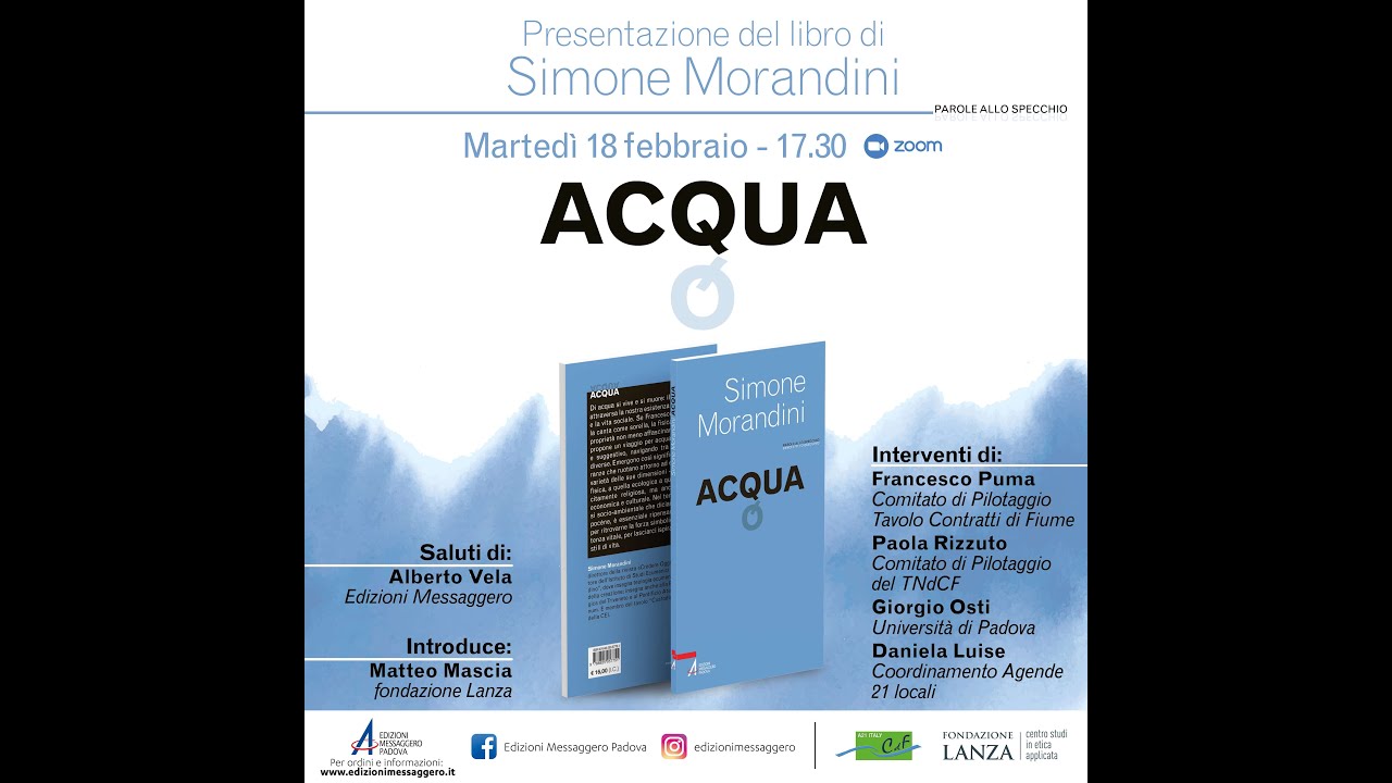 ACQUA – presentazione del nuovo libro di Simone Morandini - YouTube