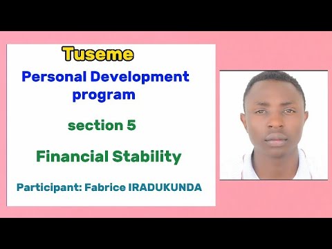 Tuseme : Personal Development program || Financial Stability By Fabrice ...