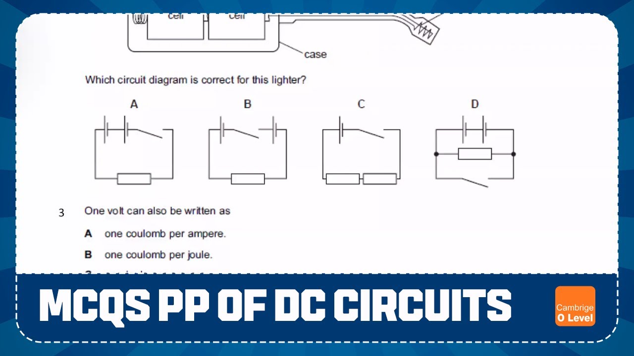 OL | MCQs PP of DC Circuits - YouTube