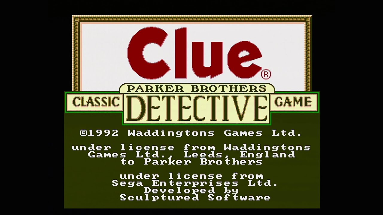 Clue (Genesis / Mega Drive) Playthrough - YouTube