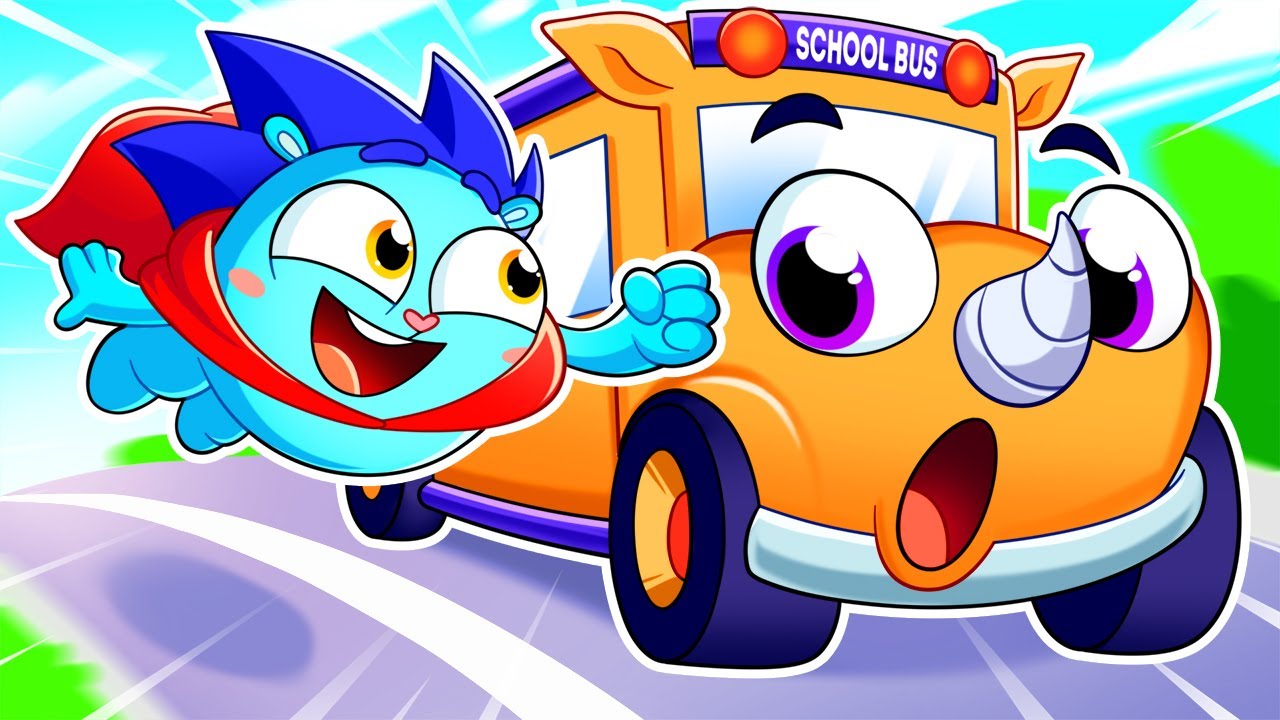 Wheels on the Bus and Superhero Friends | Baby Cars Kids Songs - YouTube