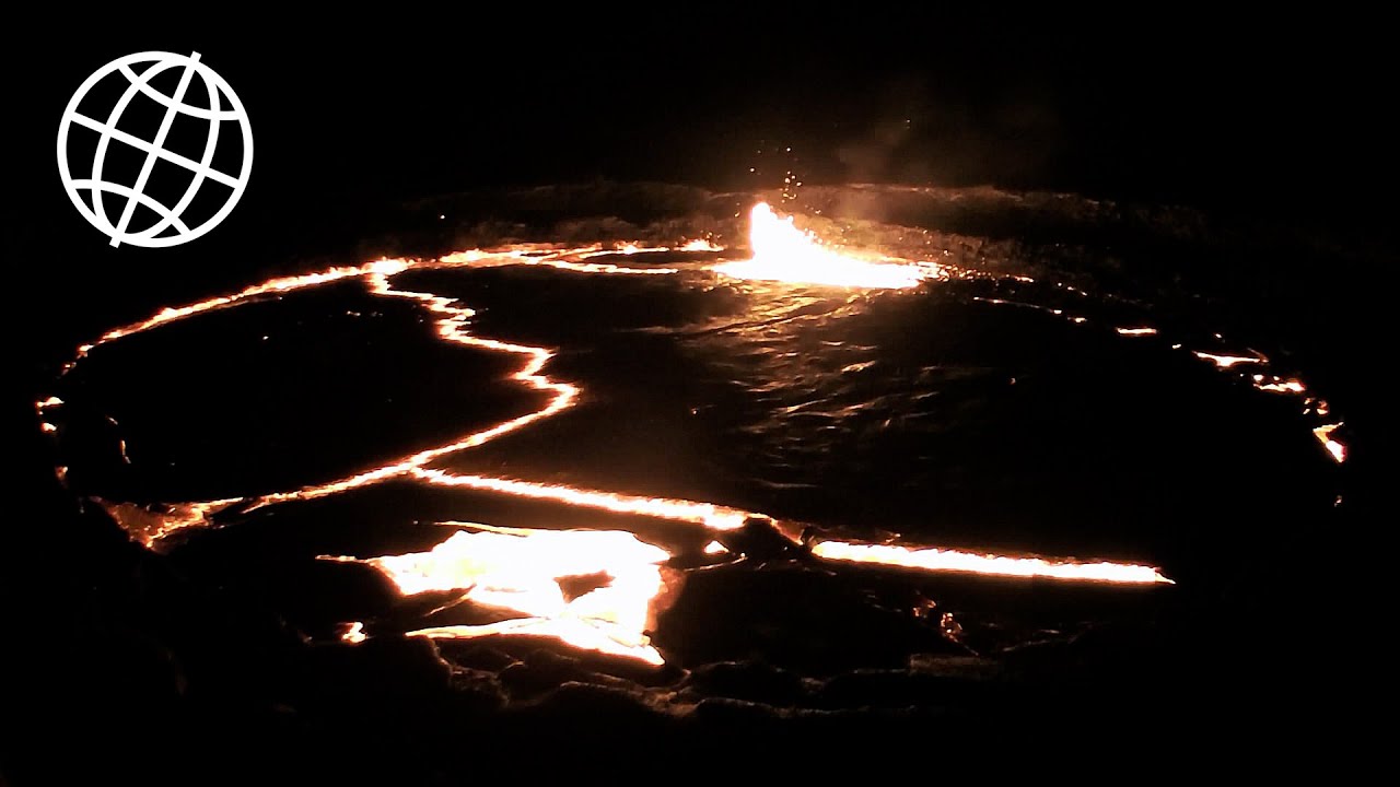 The Lava Lake at Erta Ale, Ethiopia in HD