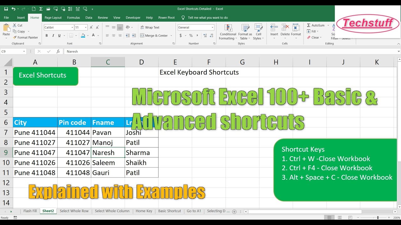 100+ Excel Shortcuts that will help you to speed up excel work I ...