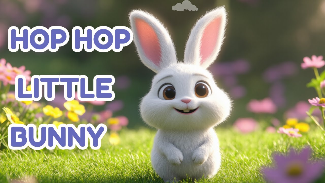 Hop Hop Little Bunny 🐇🌷 | Rhyme Time for Kids | JollyJube 🌸 - YouTube