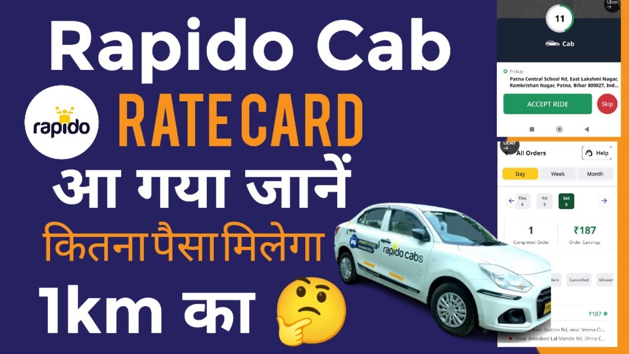 Rapido Cab Earning | Rapido Cab Rate Card |Rapido Cab Earning Per Km ...