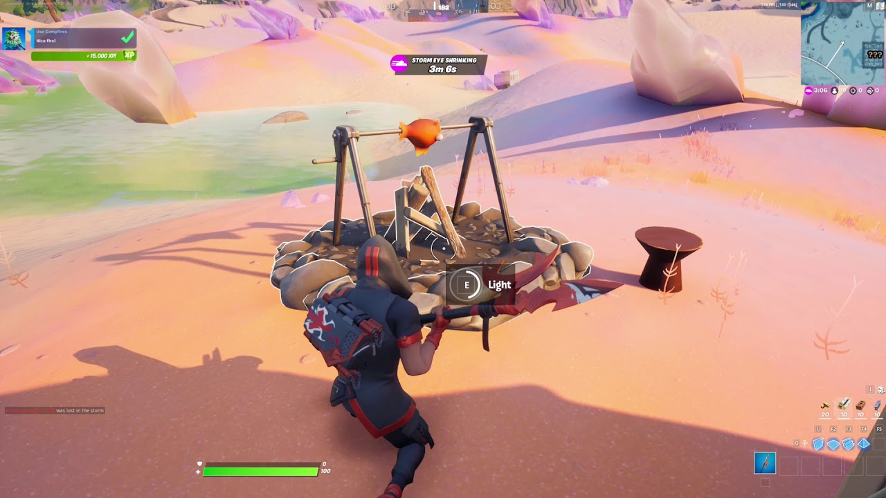 [New BUG) Fortnite: Pickaxe Frenzy MODE / Use Campfires (quest) - YouTube