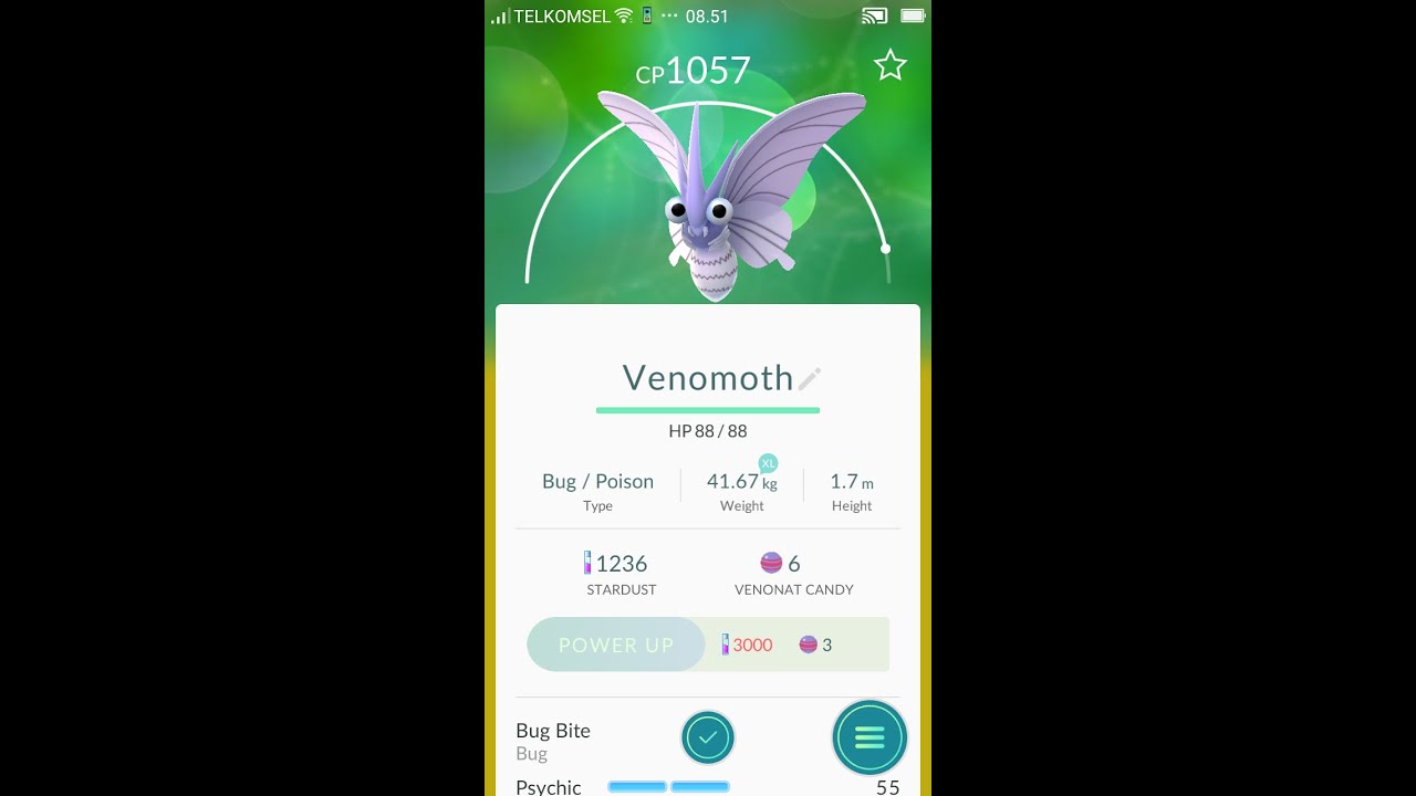 Evolusi Venonat Menjadi Venomoth (Venonat Evolve) - YouTube