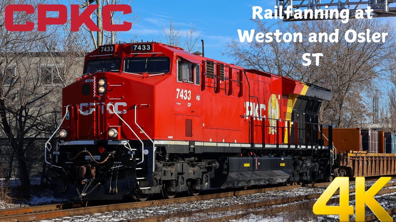 [4K!] (Brand new CPKC unit!) RailFanning the CPKC Railroad at Weston ...