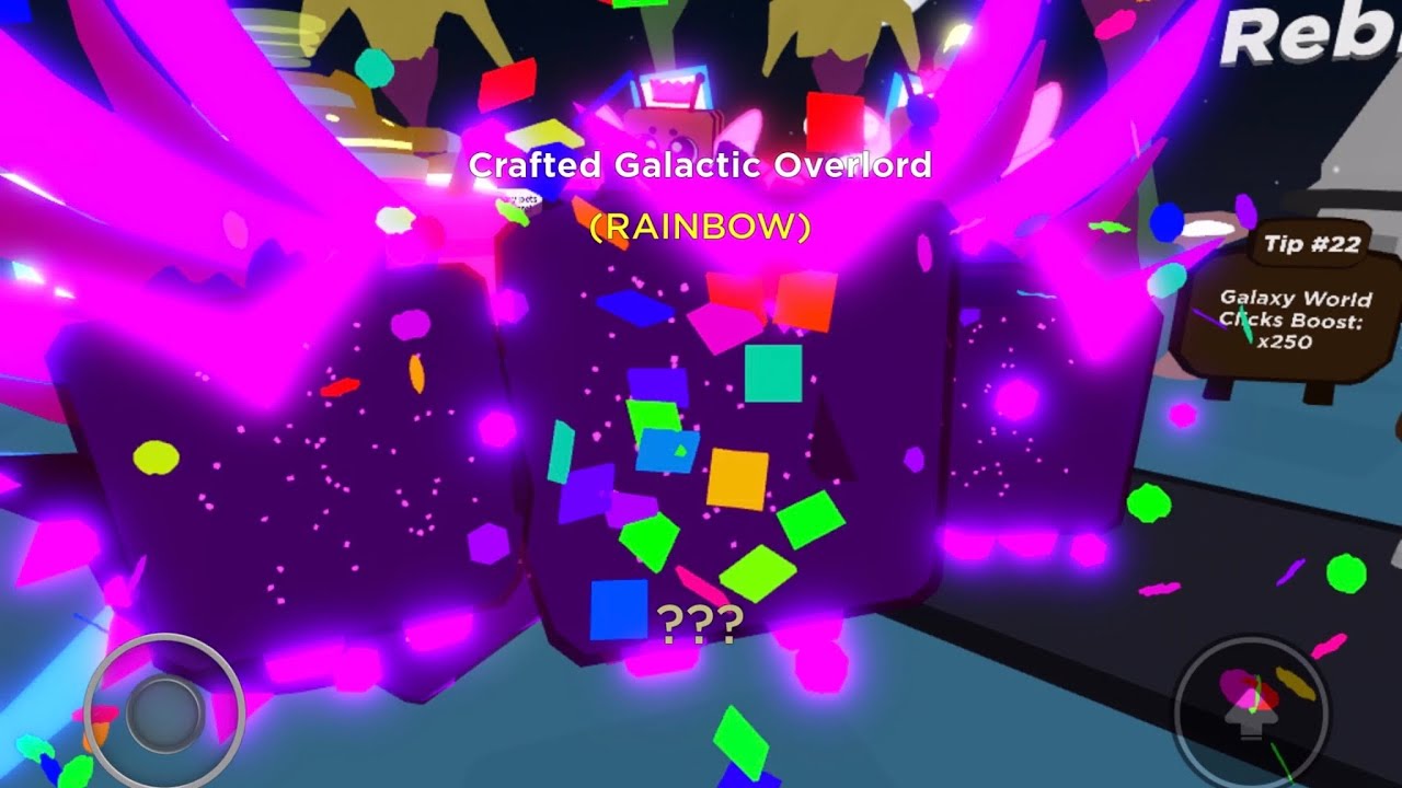 RAINBOW Crafted Galactic Overlord in Clicker Simulator - YouTube
