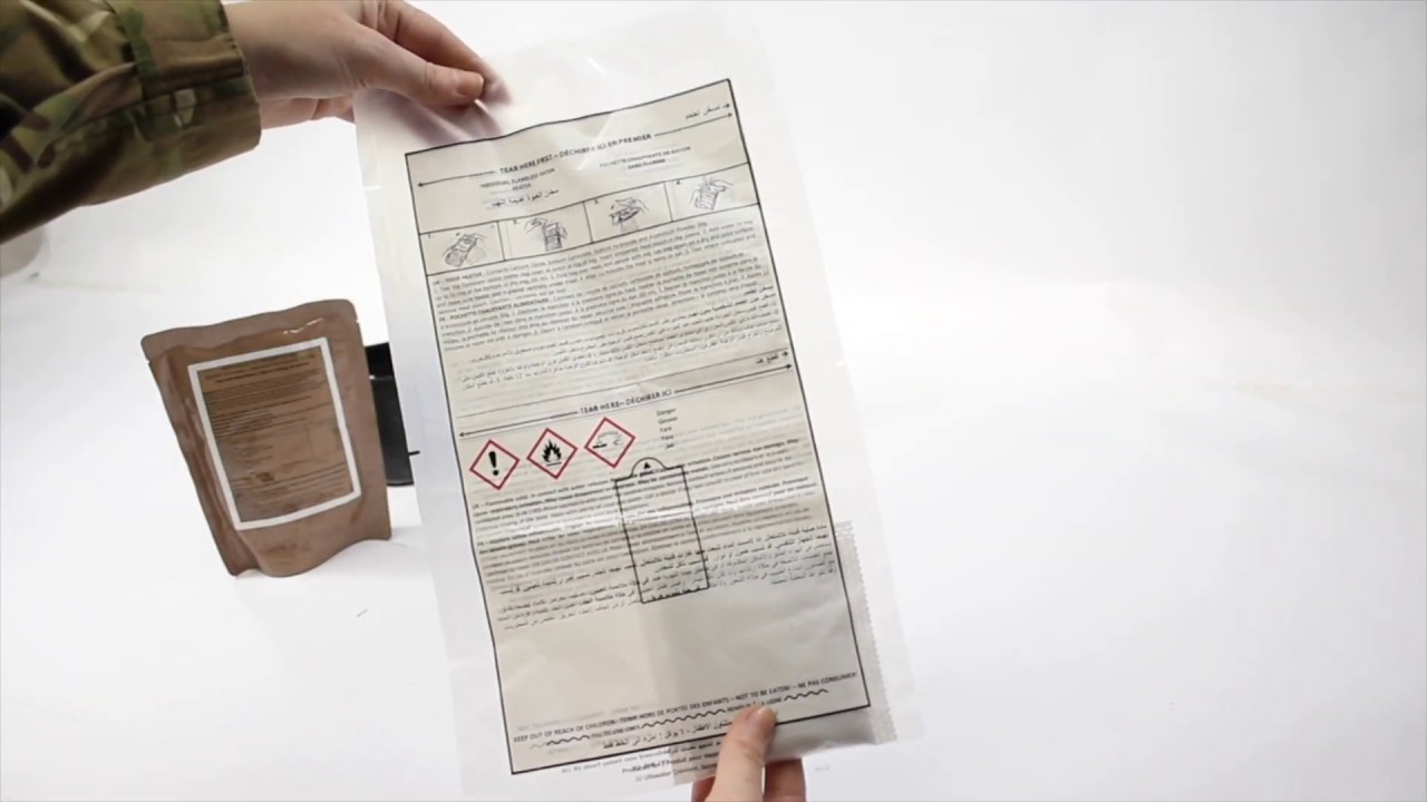 Combat Ration Packs | How to use a flameless heater - YouTube