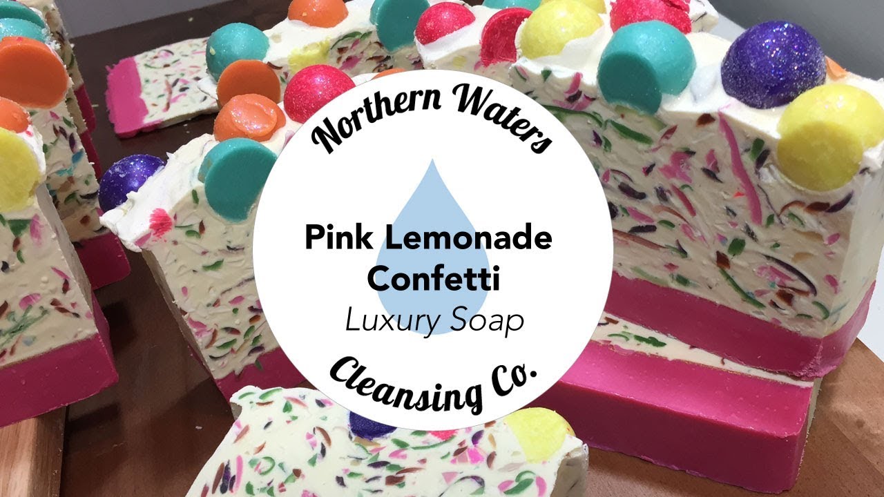 Pink Lemonade Confetti Cold Process Soap Making & Cutting | Nothern ...