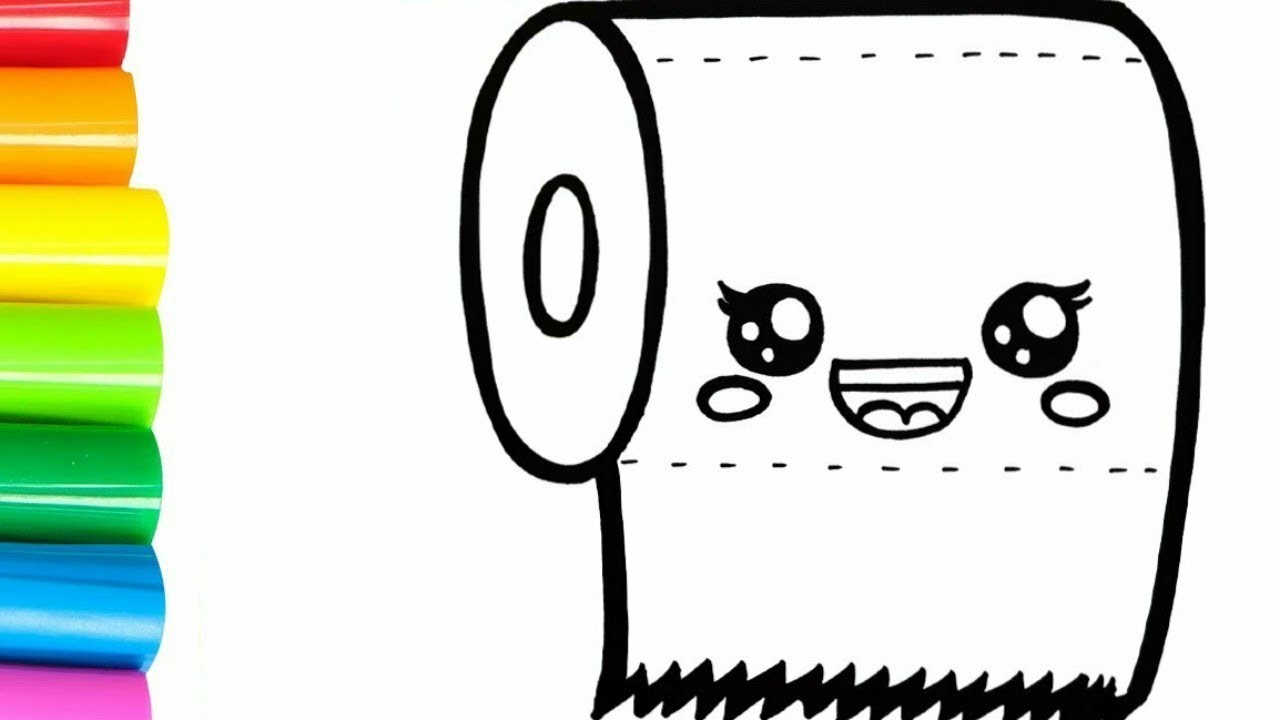 Roll Tissue Drawing, Coloring and Painting for Kids and Toddlers ...