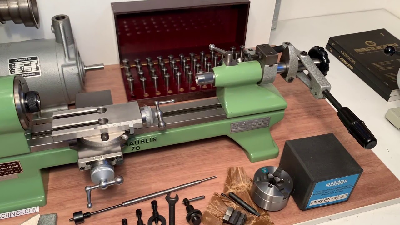 Schaublin 70 High Precision Lathe with Accessories - YouTube