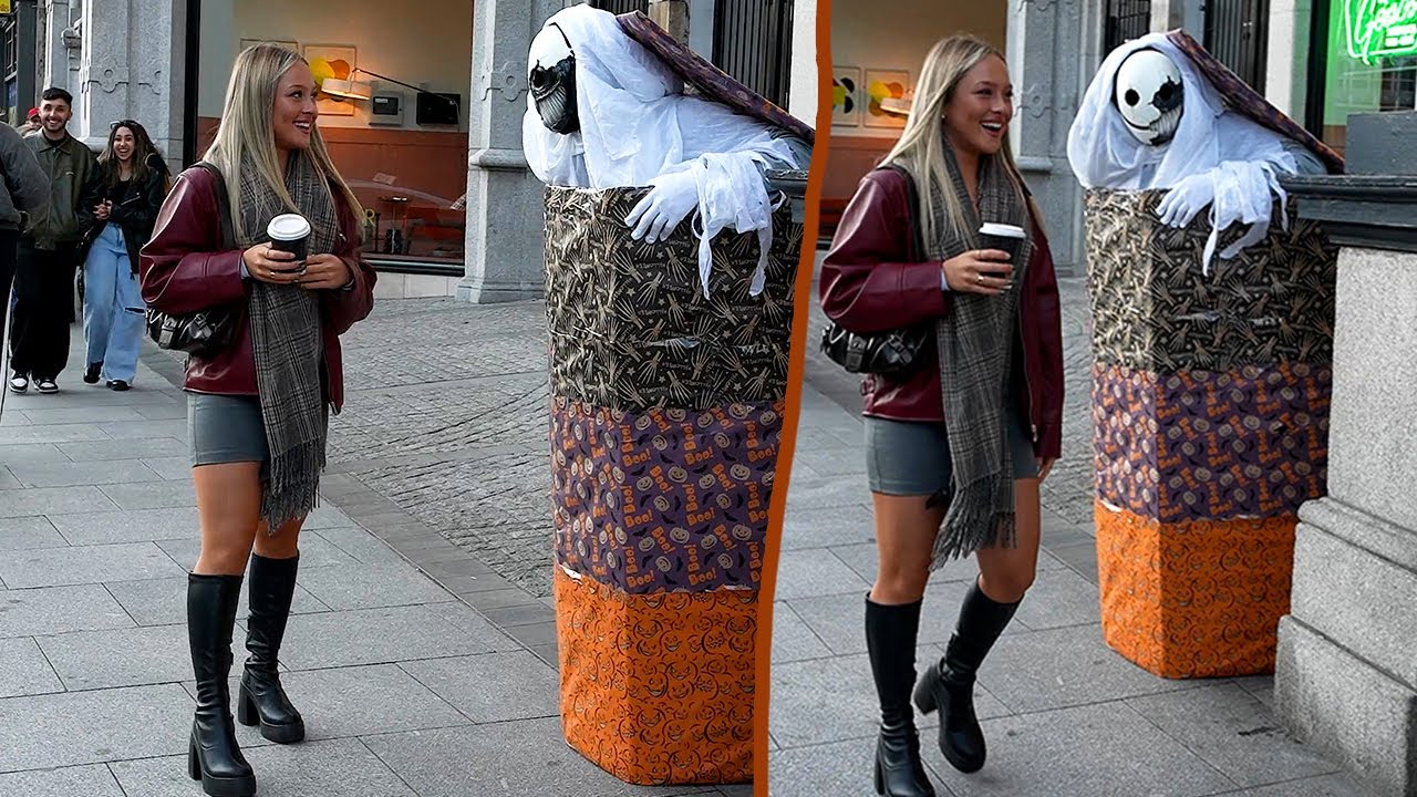 Ghost Prank jumping scary - YouTube