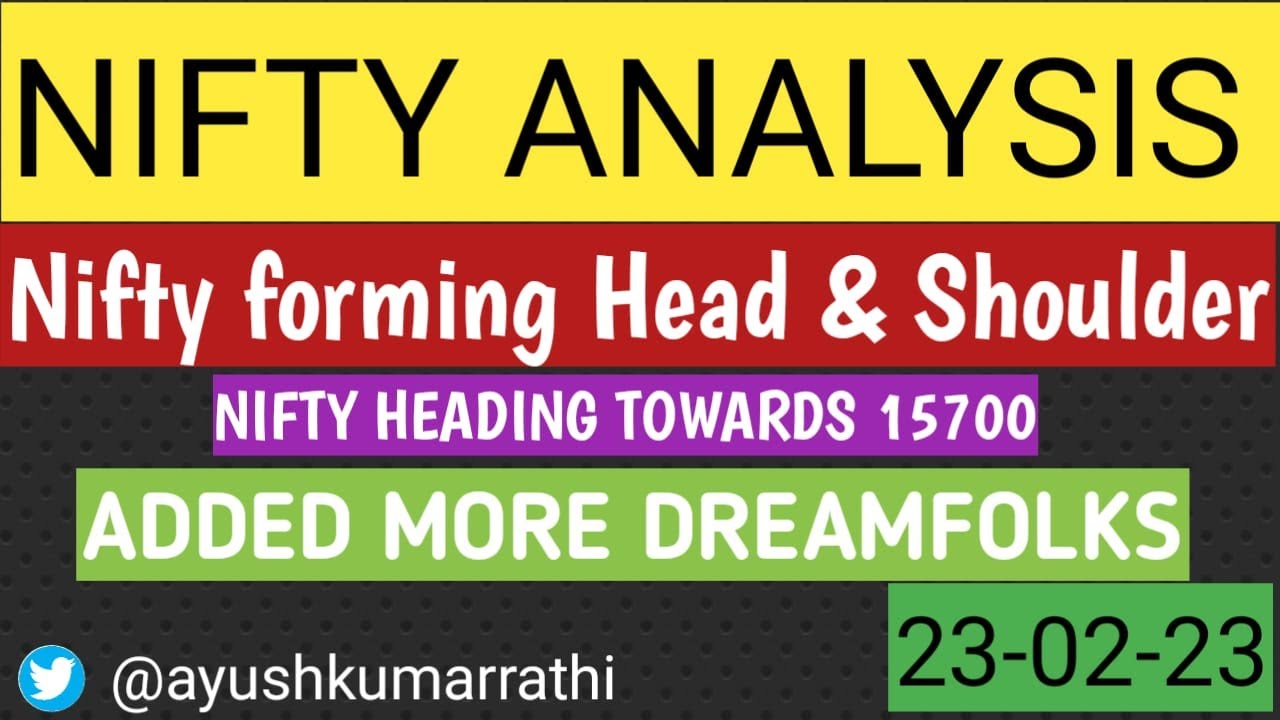 Nifty Analysis 23-02-23 | Nifty Forming Head & Shoulder Pattern | Added ...