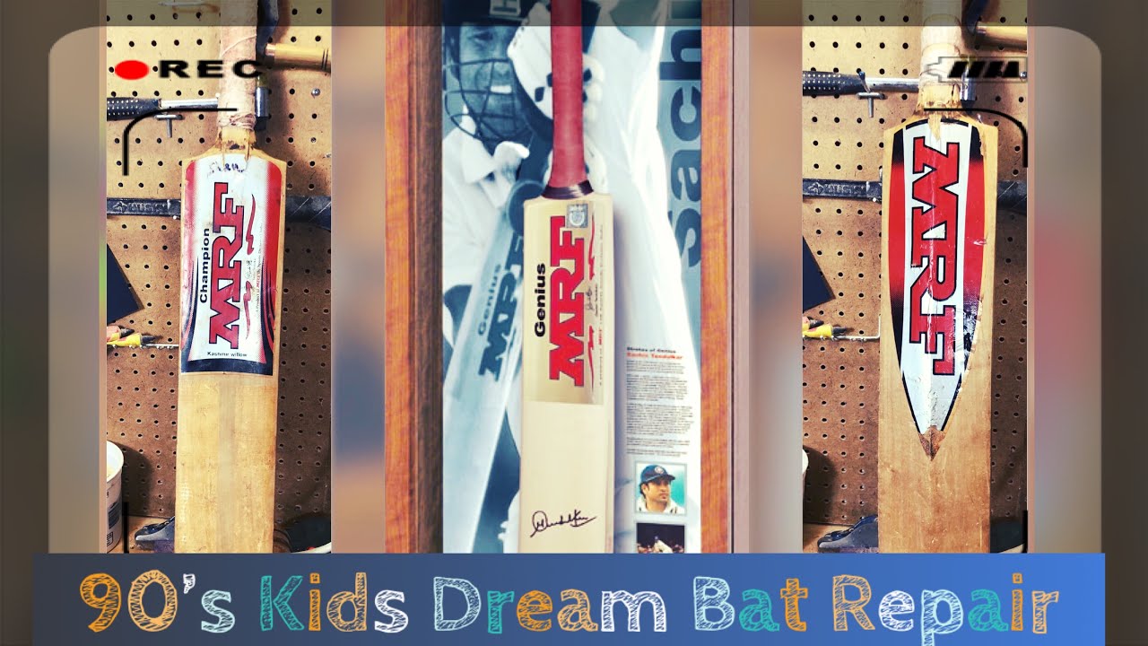 MRF Sachin Cricket Bat Full Repair | 90's Kids Dream Bat - YouTube