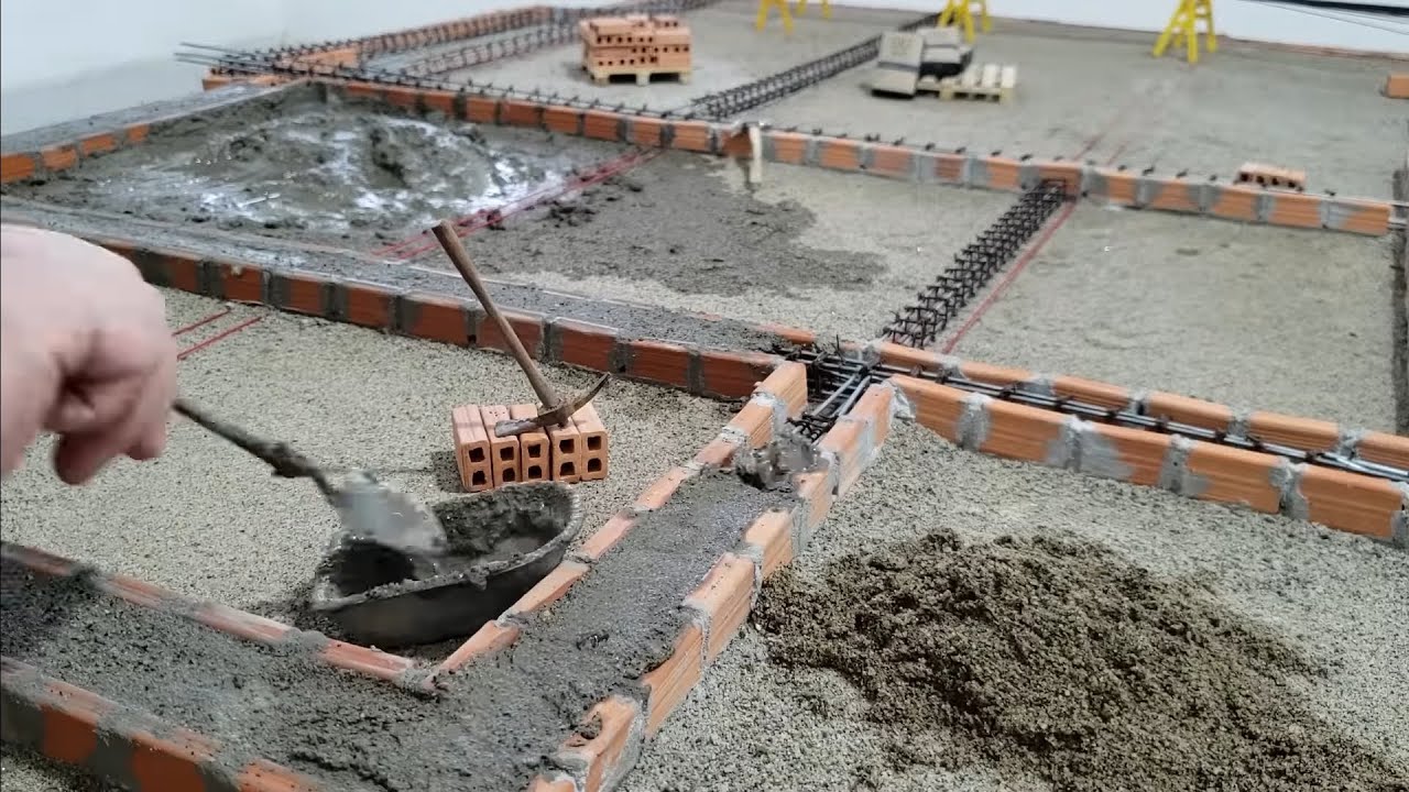 miniature construction, building - YouTube