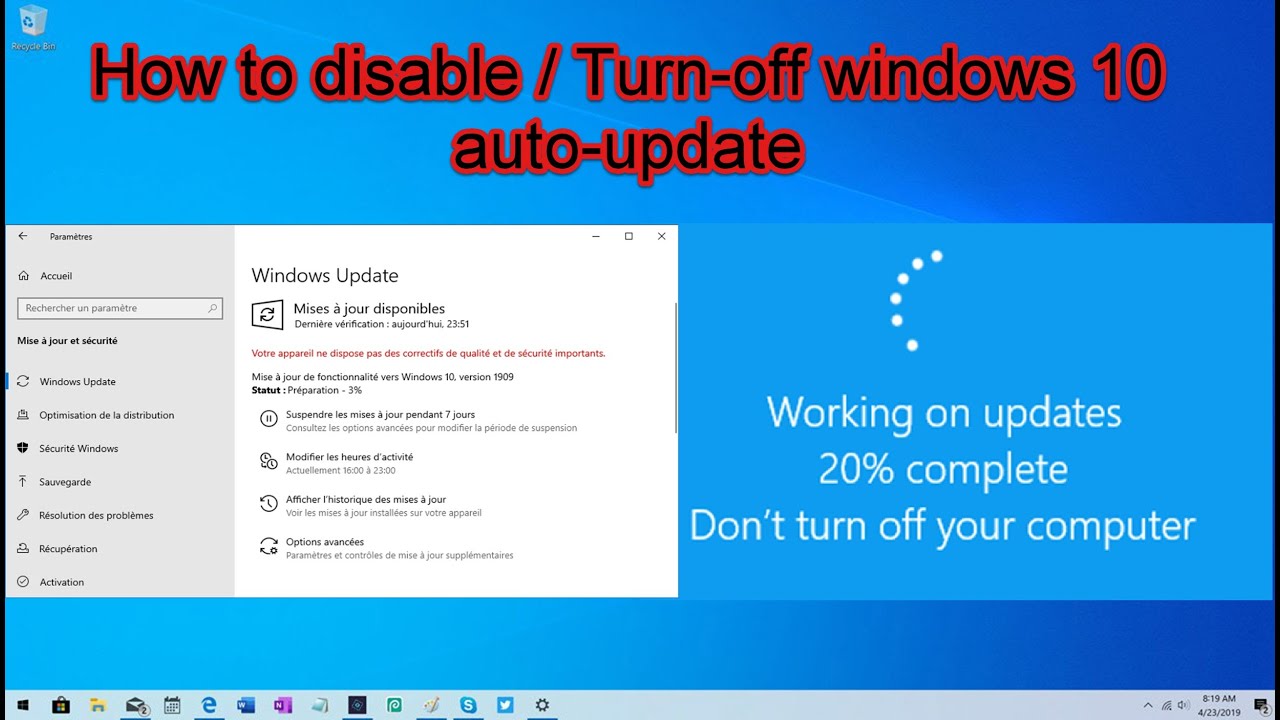 how to turn off windows auto update - YouTube