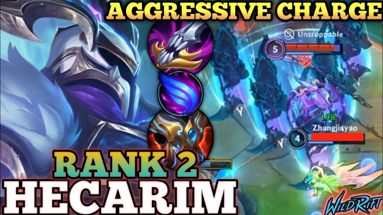 HECARIM AMAZING CHARGE COMBO! BEST HYBRID BUILD - TOP 2 GLOBAL HECARIM ...