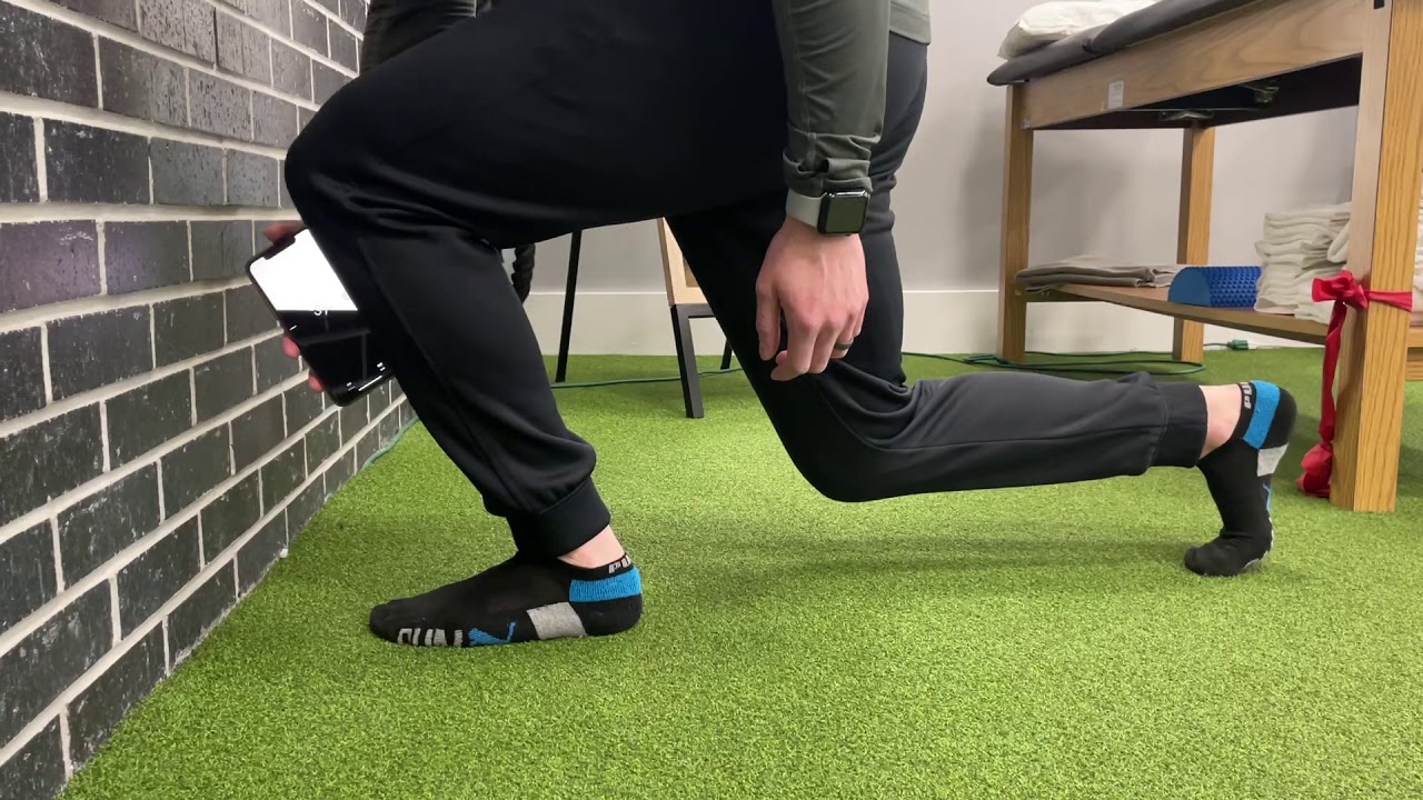 Dorsiflexion ROM screen with measure app - YouTube