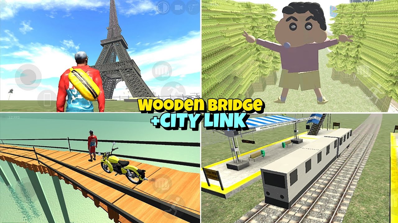 SHIN-CHAN + WOODEN BRIDGE + EIFFEL TOWER 💀 // NEW CITY LINK // INDIAN ...