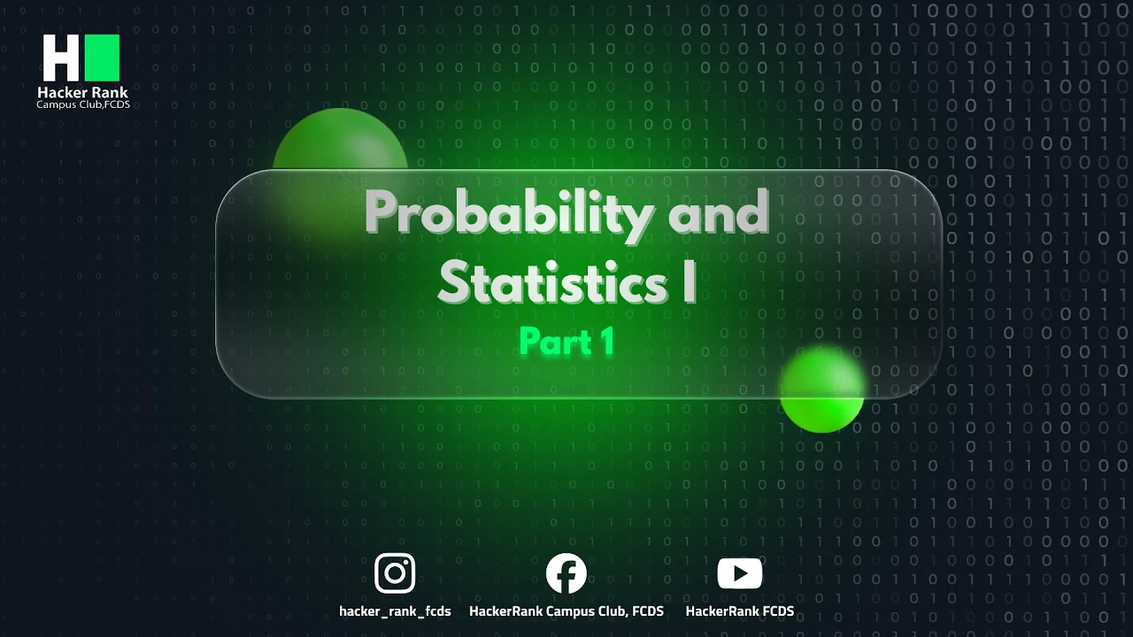 Probability and Statistics | ~ Chapter 1 Part 1 - YouTube
